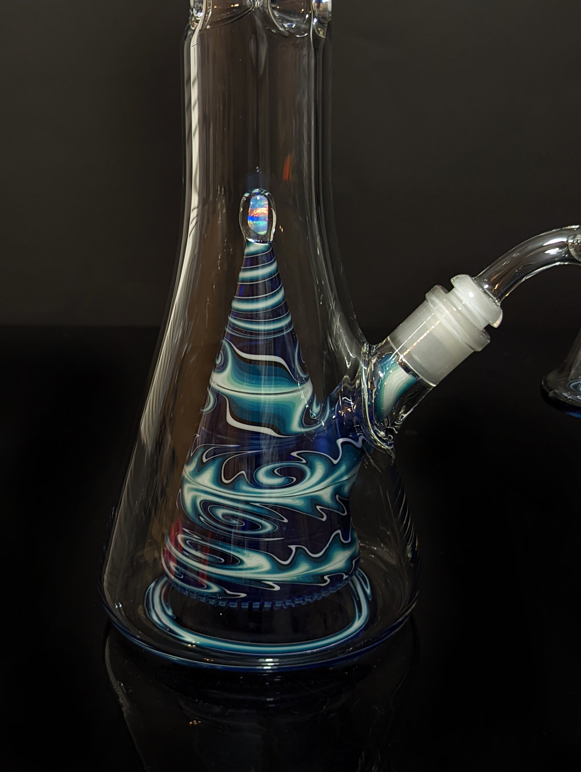 OJ FLAME - Lineworked Collins Beaker #2 – Glass Art RVA