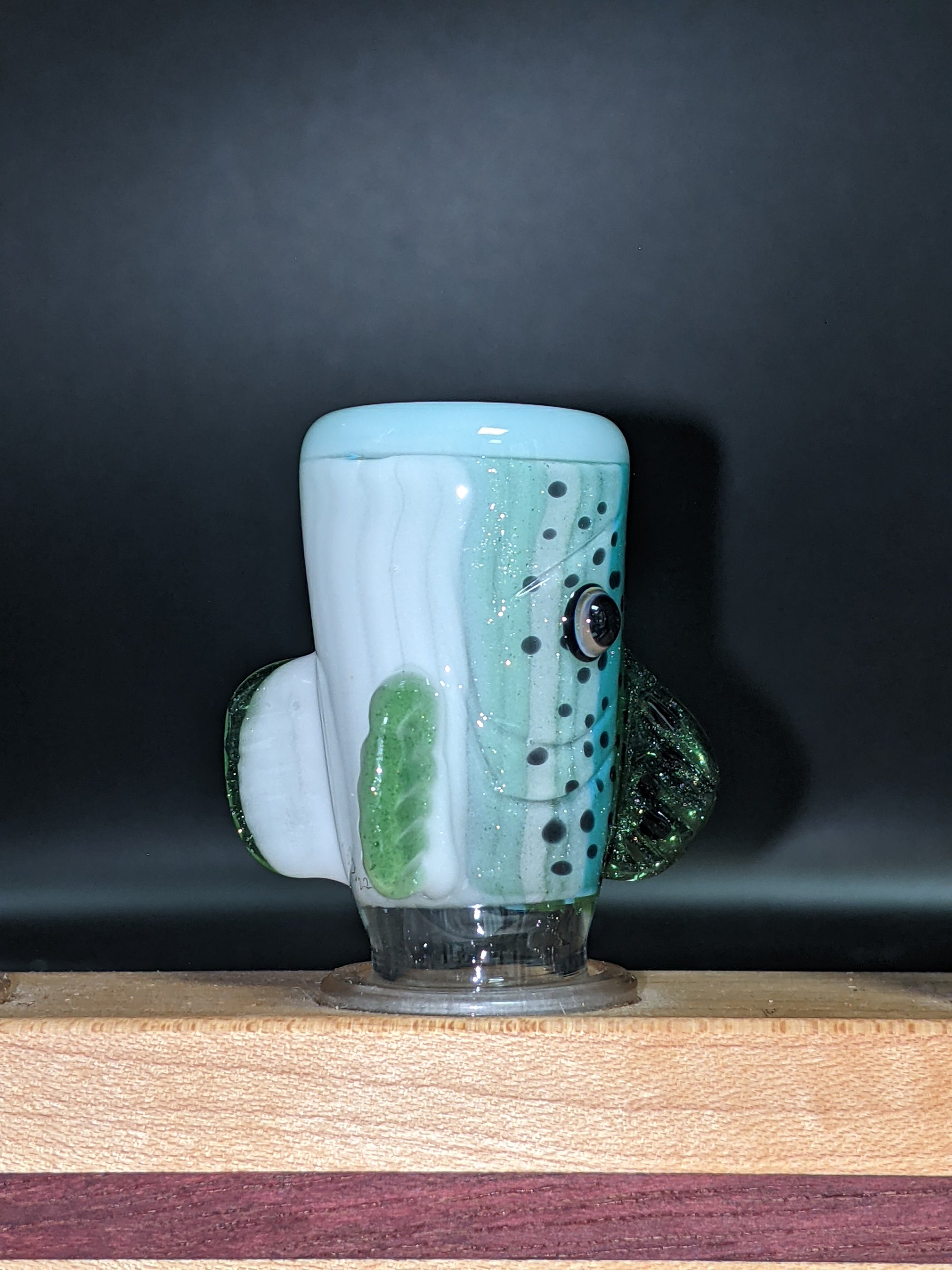 603 Glass - 18MM Rainbow Trout Slide #4 – Glass Art RVA
